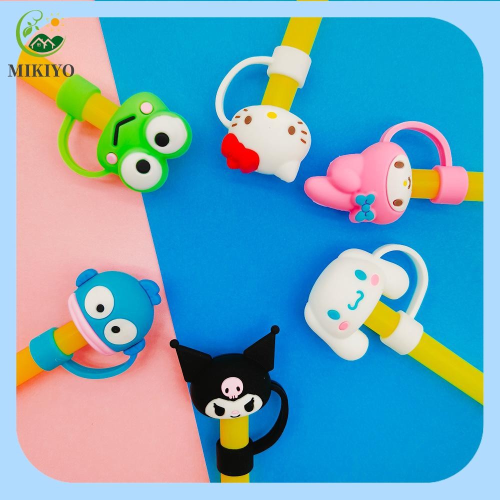 nxp-MIKIYO FASHION Airtight Kuromi Straw Covers Splash Proof PVC Straw ...