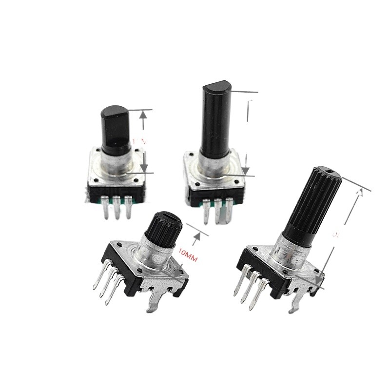 EC12 infinite rotary encoder plastic shaft potentiometer plum handle half shaft 15/20MM 3 feet 5 ...