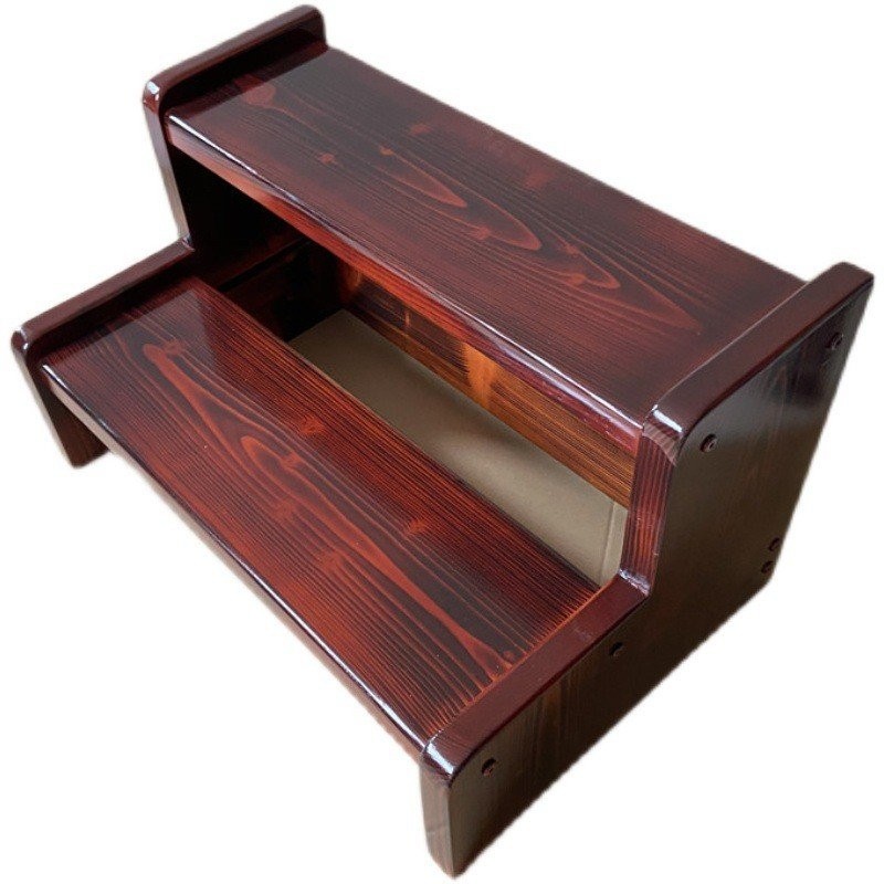 5H6SWholesale Solid Wood Stairs Wooden Ladder Step Stool Household2Step ...