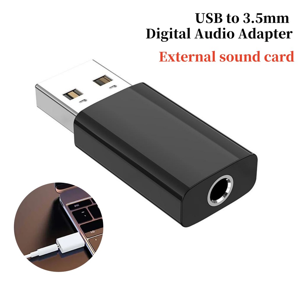 PC USB To 3.5mm Jack Audio Adapter External Sound Card USB Support ...