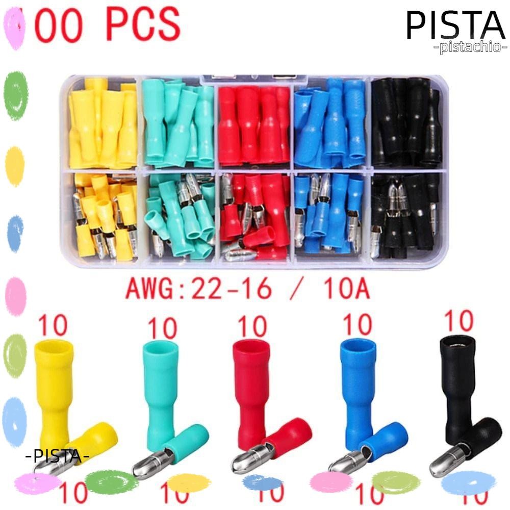 PISTA 100Pcs/Box Crimp Terminal Practical Car Accessories Male & Female ...