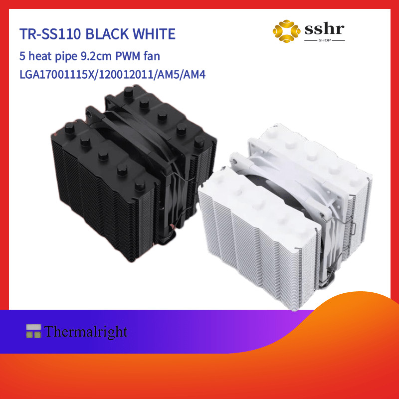 Thermalright SS110 WhiteE/Black 5 Heat Pipe AGHP Full Electroplating ...
