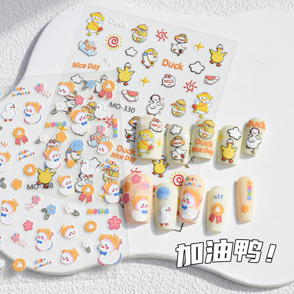 fake nails fake nails with sticker glue sticker nails using uv Full of ...
