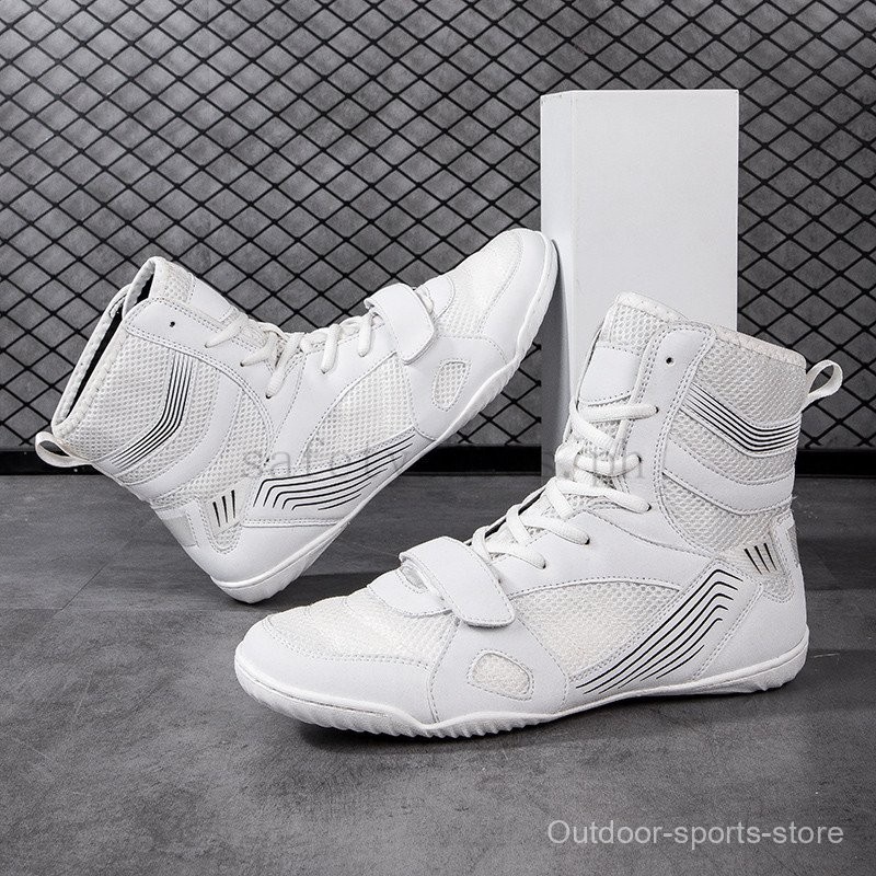 Men's and women's professional wrestling shoes high-top combat sanda ...