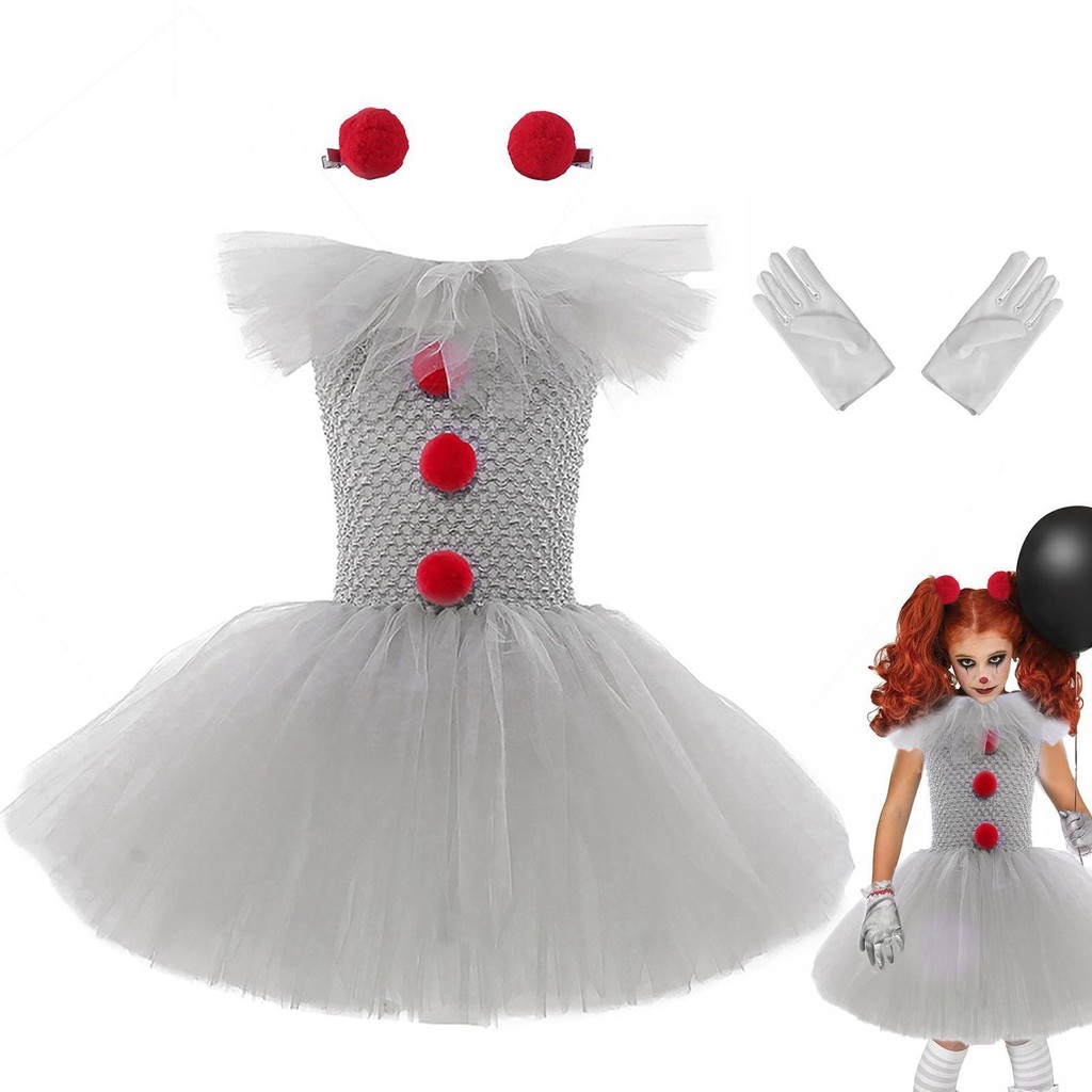Clown Cosplay Dress Clown Tutu Costume Clown Costume For Girls Kids ...