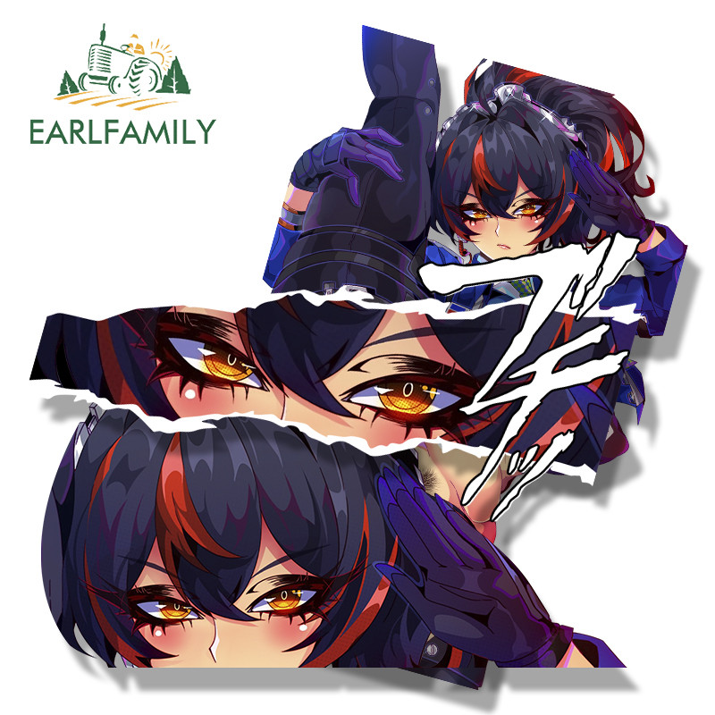 EARLFAMILY 13cm Ahegao Zhu Yuan Fanart Car Sticker Zenless Zone Zero ...