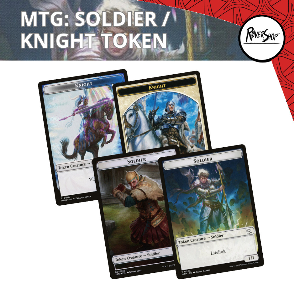 Magic The Gathering MTG Tokens : Soldier / Knight Token | Shopee ...