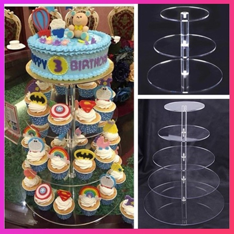 3/4/5 layre Acrylic Cupcake Cake Stand Dessert Stand/ Food Display ...