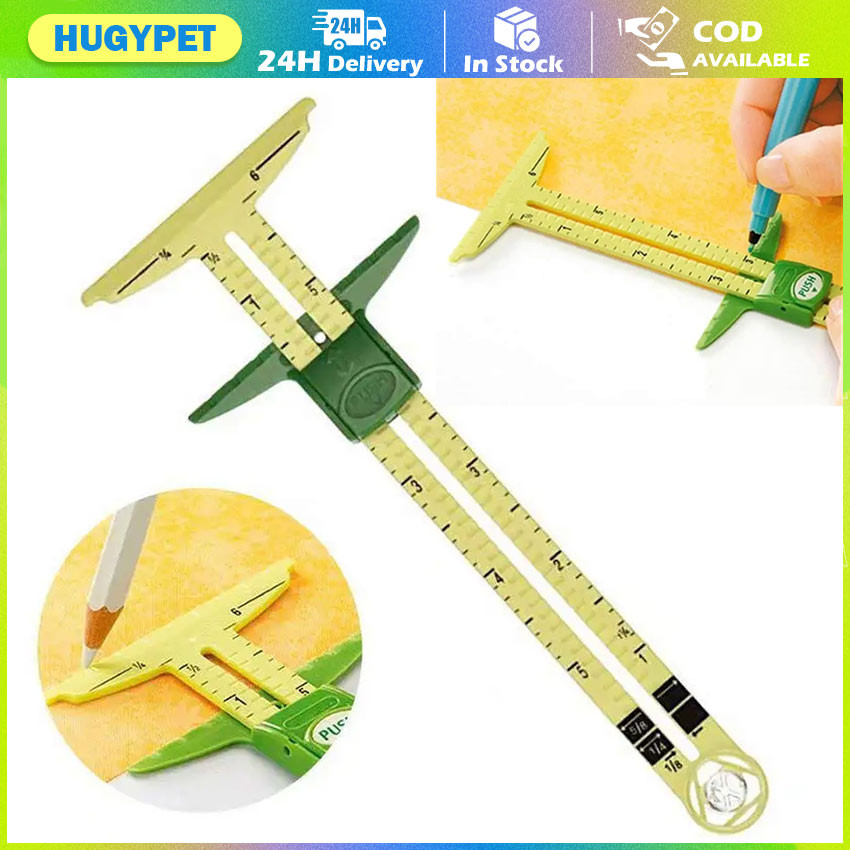 5 in 1 Sliding Gauge Measuring Tool Plastic Drawing Ruler Tailor ...