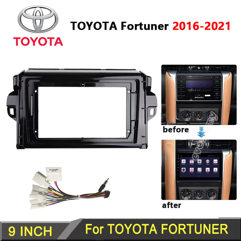 9inch Head Unit Frame for TOYOTA Fortuner 2016-2024 2Din Car Stereo ...