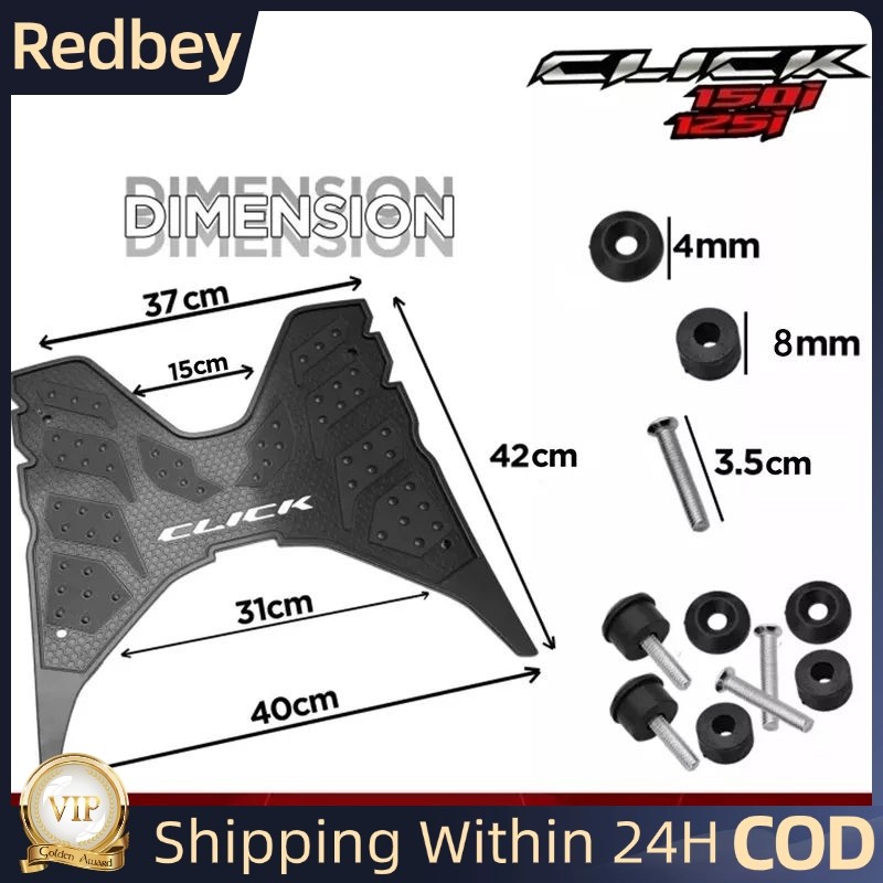 HONDA CLICK 125i /150i Footboard Rubber Matting With Bolts For CLICK V1 ...