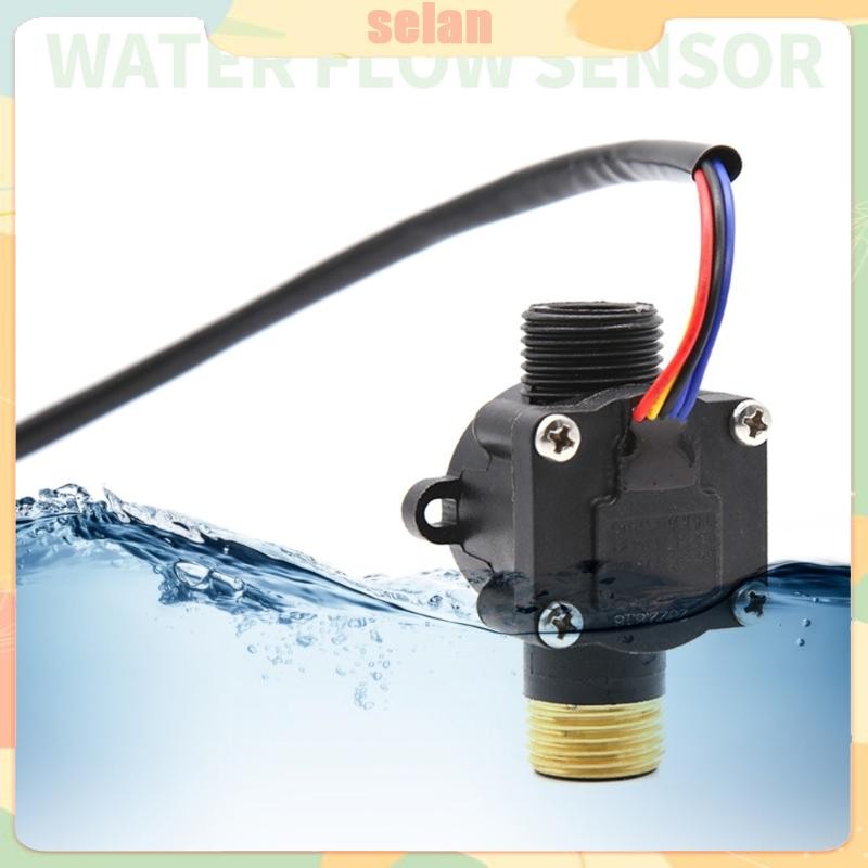 SEL 1-30L Min DC5-24V Hall Effect Water Flow Sensor Counter Meter G1 2 Male Thread | Shopee ...