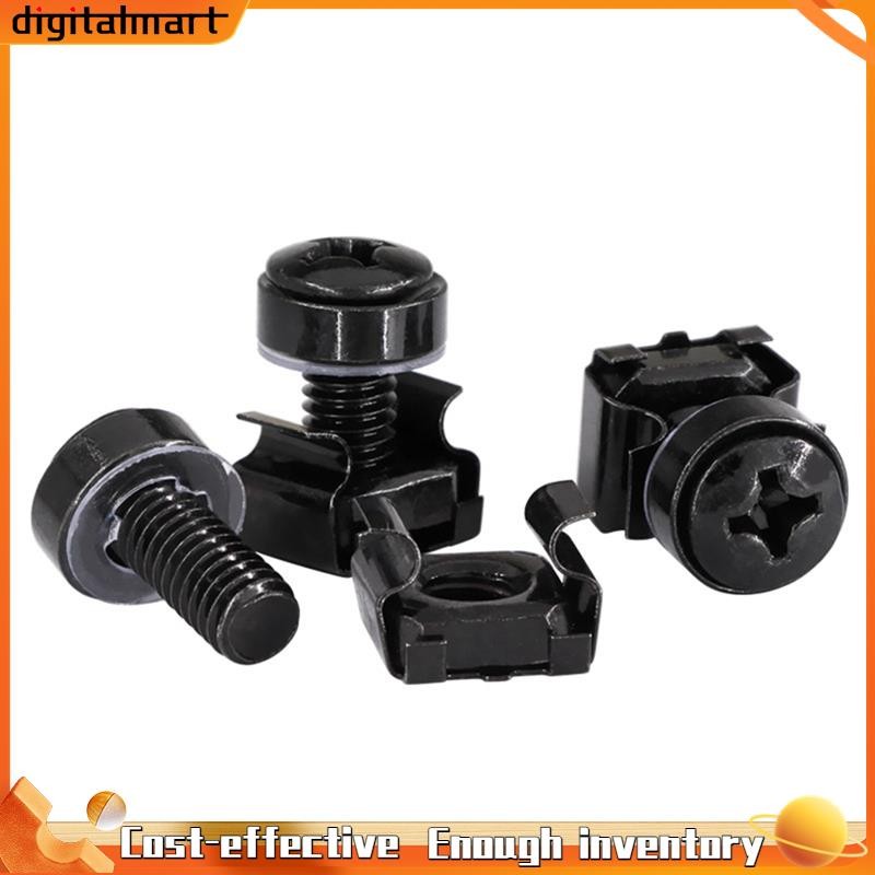 [digitalmart]50Pcs M6x16mm Computer Rack Mount Cage Screws Rack Mount ...