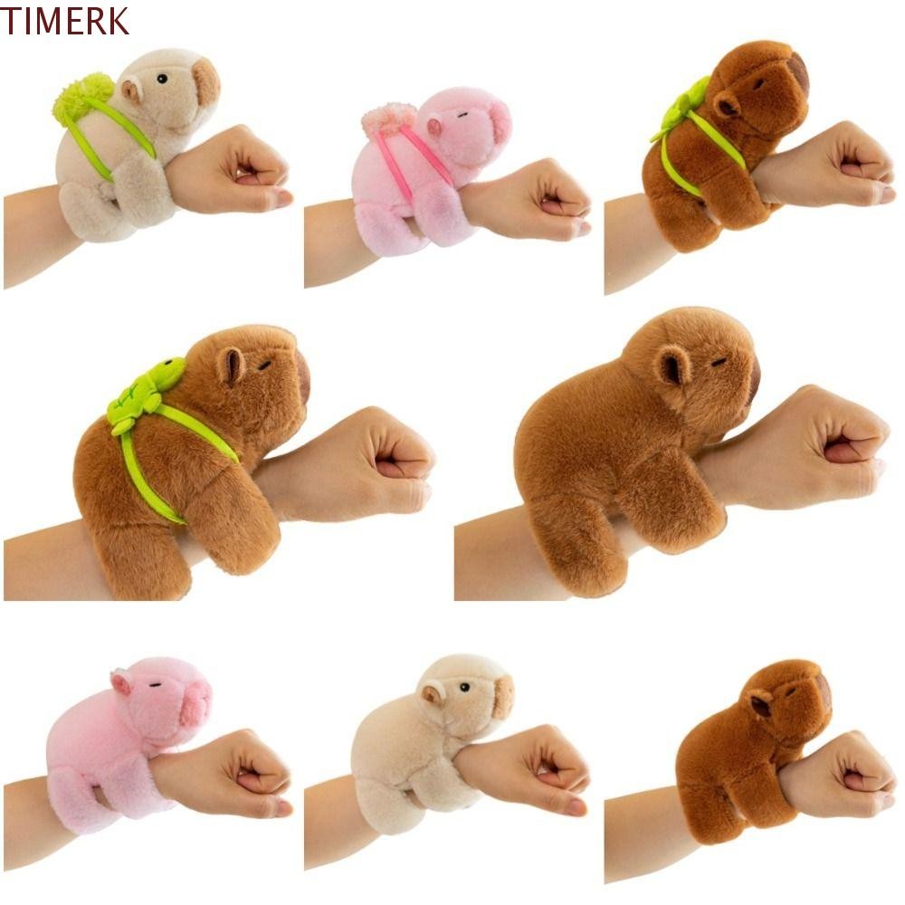 TIMERK Slap Bracelet Series, Capybara Rodent Pink Capybara Plush Doll ...