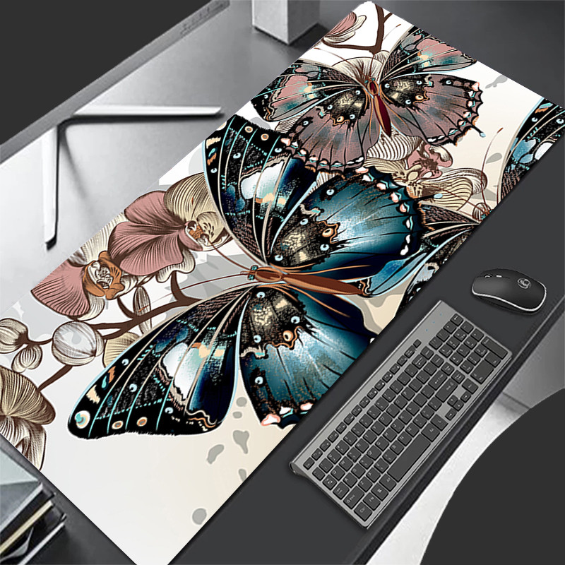 Mouse Pad Gaming Carpet Anime Keyboard Pads Rug XXL PC Butterfly ...