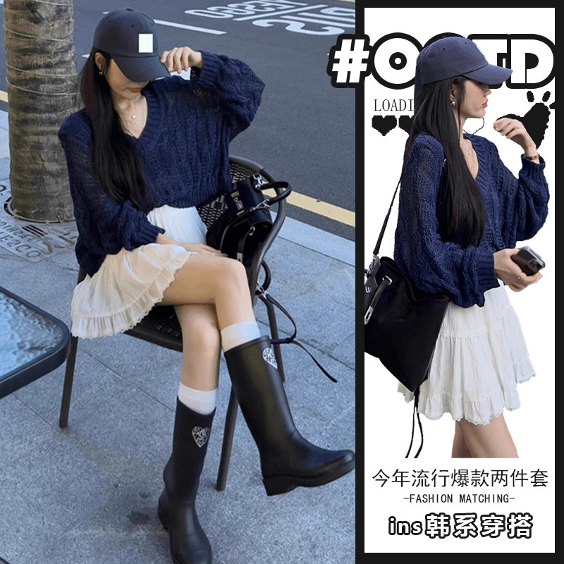 New Early Autumn Casual Simple Wear Dinified Sweater Blouse Korean ...