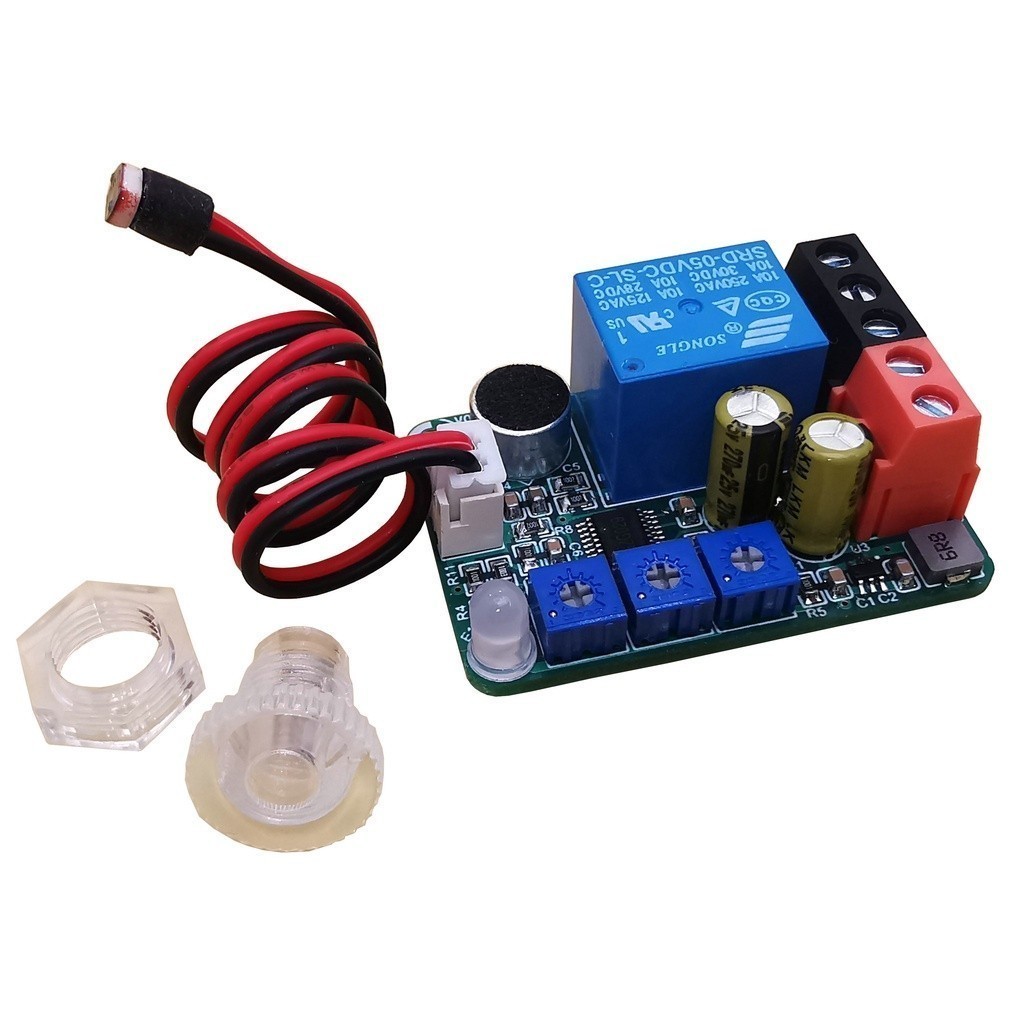 COD☆Sound and light control/sound/light relay switch module Adjustable ...