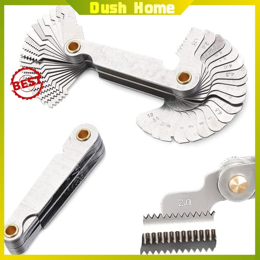 60 Degree Metric Inch Thread Gauge Gear Tooth Screw Pitch Gauges ...