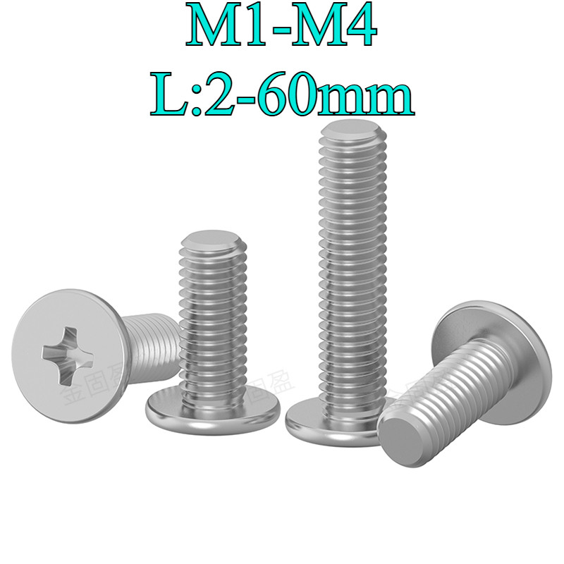(((LXY) SS304 Phillips thin head screw Low profile flat head screw For ...