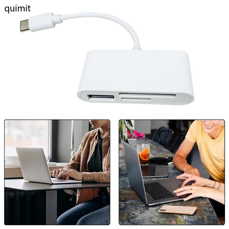 QUIM USB C Memory Card Reader 3 in 1 Memory Card Reader for TF ...
