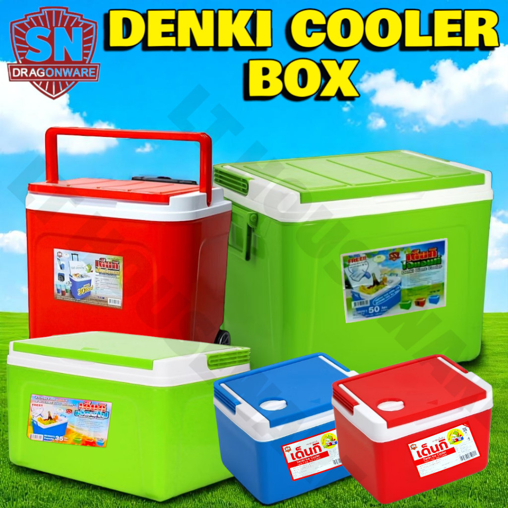 DENKI ICE BOX 30L 35L 50L TONG AIS ICE BUCKET STORAGE CONTAINER BEKAS AIS COOLER BOX SQUARE ICE ...