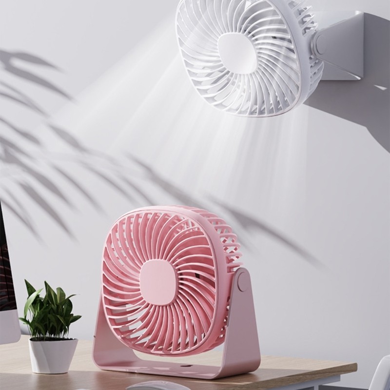 Psy Portable Quiet Wall Mounted Fan Desktop Fan with Built In LED Night ...