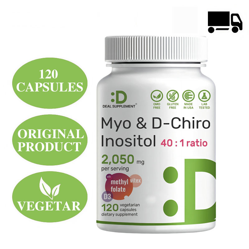 2000mg Myo-Inositol & 50mg D-Chiro Inositol Capsules with Folate ...