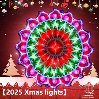 Parol Christmas Decor Solar LED Light Waterproof Tricolor Lamp with 8 ...