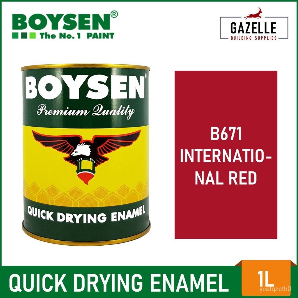 RQ+Boysen Quick Dry Enamel International Red - 1L | Shopee Philippines