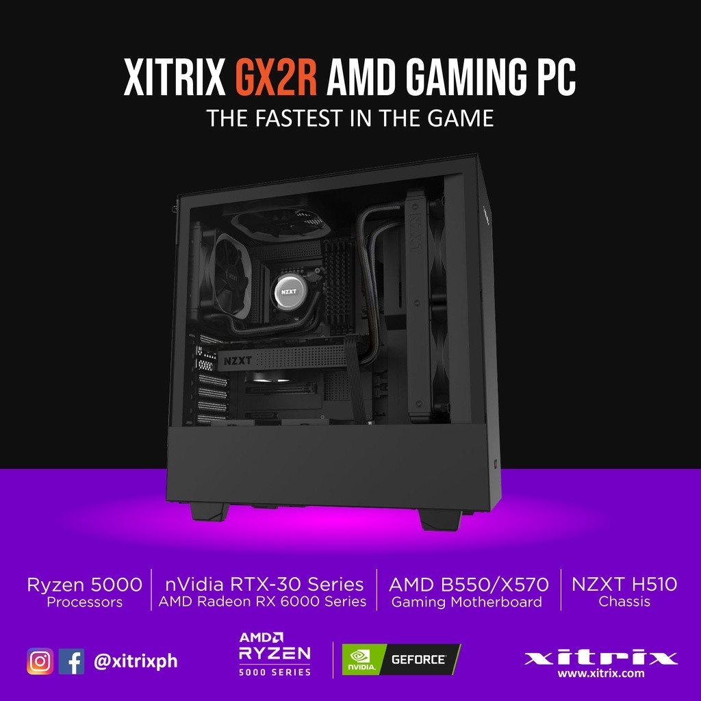 RQ+Xitrix GX2R AMD Gaming PC nVidia ( Ryzen 5/ Ryzen 7, GeForce RTX -30 ...