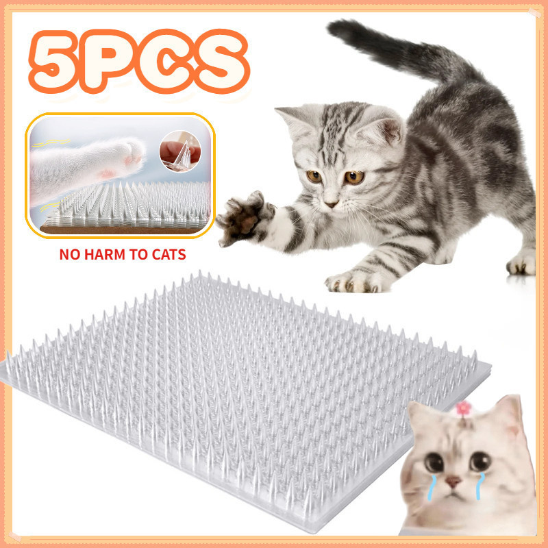 5PCS Anti Cat Mat Prickle Strip Cat Scat Mat with Spikes Gardening ...