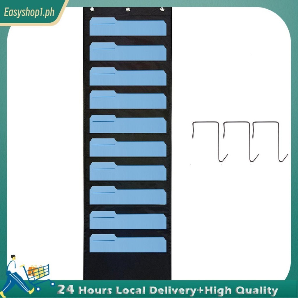 Storage Pocket Chart Wall Hanging File Organizer for File Folder Paper ...