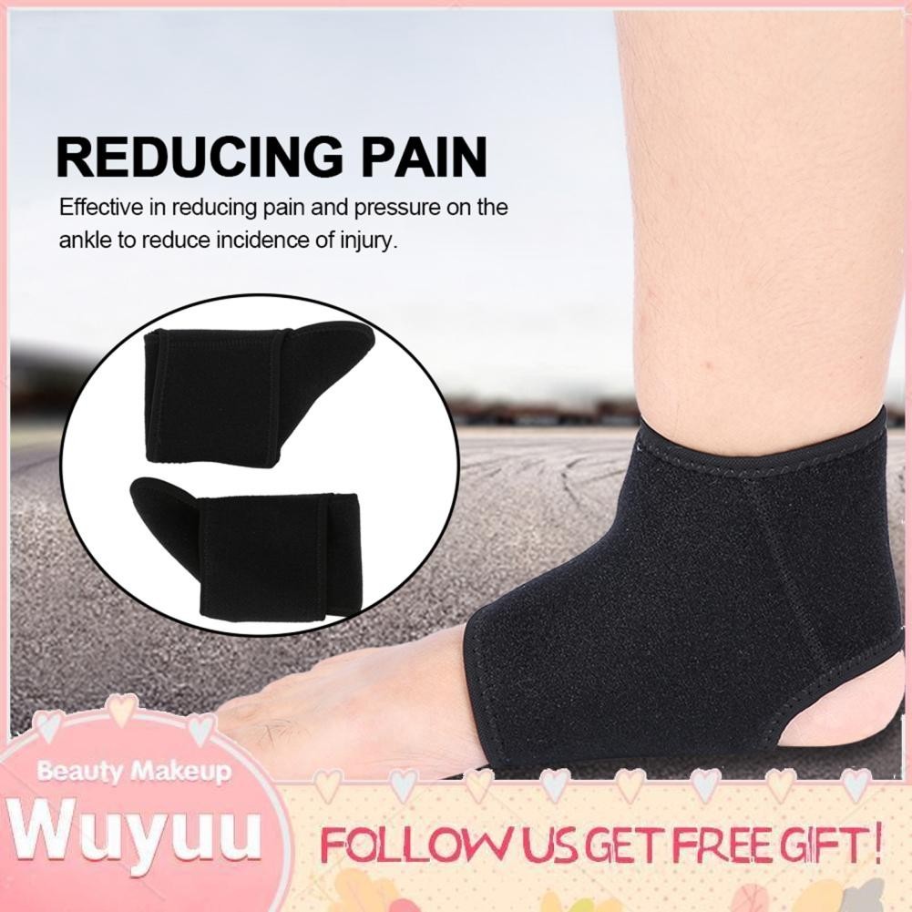 Wuyuu 2Pcs Ankle Support Warm Adjustable Brace Foot Guard Sprain Injury ...