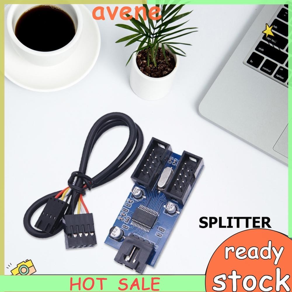 Desktop Computer Motherboard 9Pin USB Header Splitter 1 to 2 Port ...
