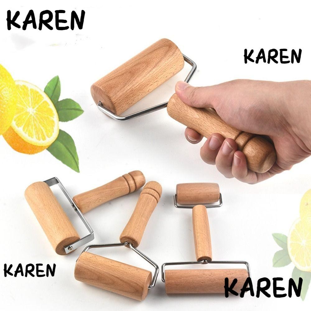 KAREN Hand Dough Roller, Roller Rolling Manual Wood Rolling Pin ...