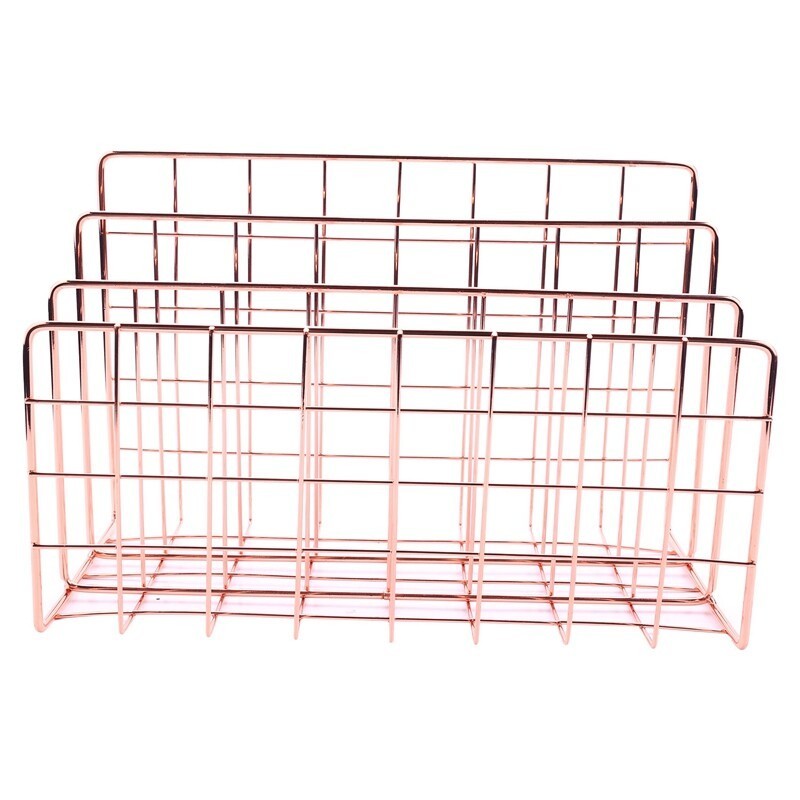 RQ+Desktop Mail Organizer, 3-Slot Metal Wire Mail Sorter, Letter ...