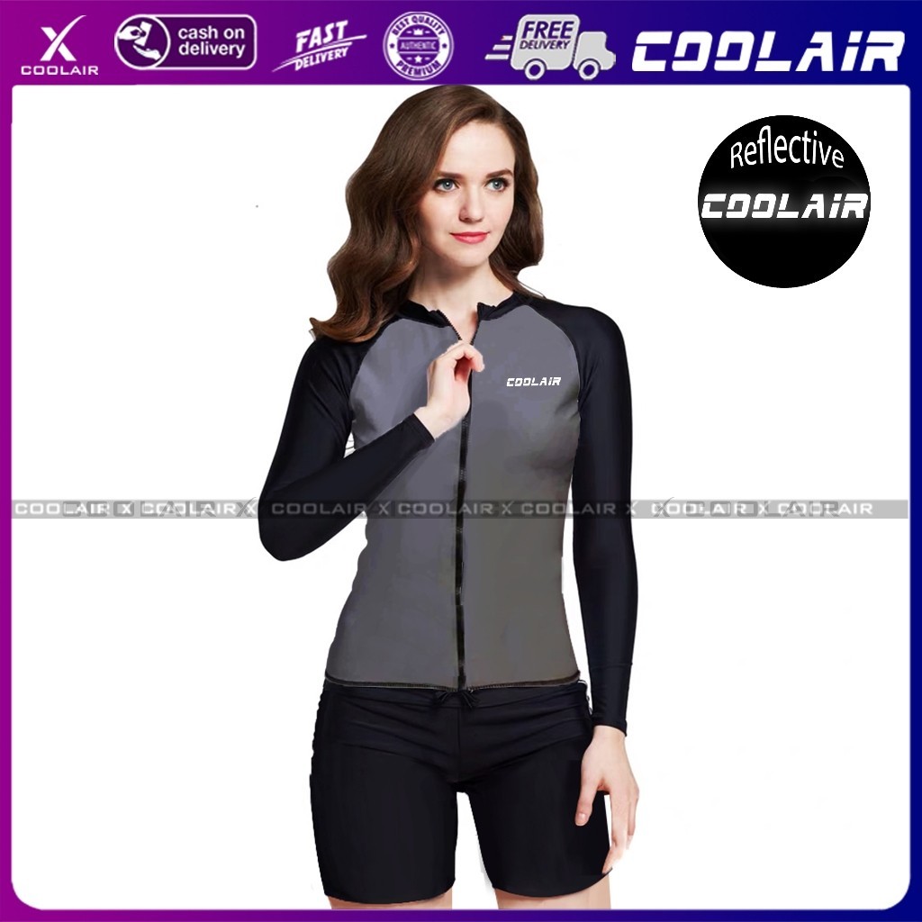 COOLAIR （2in1）Fashionable High Quality Rush Guard set For Women w ...
