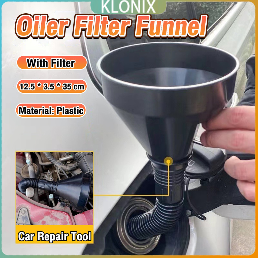 Ki Oiler Filter Funnel Car Motorcycle Refueling Longer Filter Funnel ...