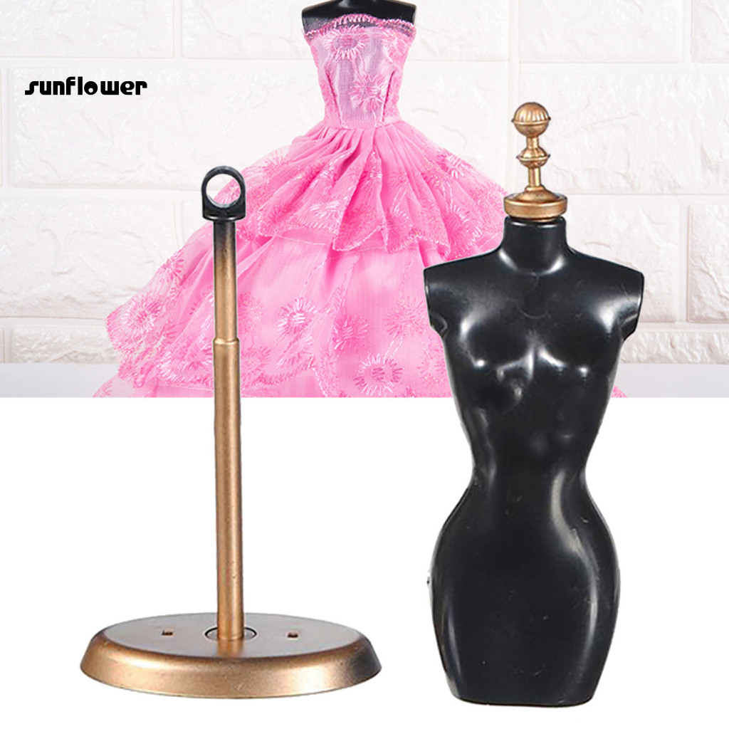 SU Mini Dress Clothes Gown Mannequin Model Stand for Dollhouses Display ...