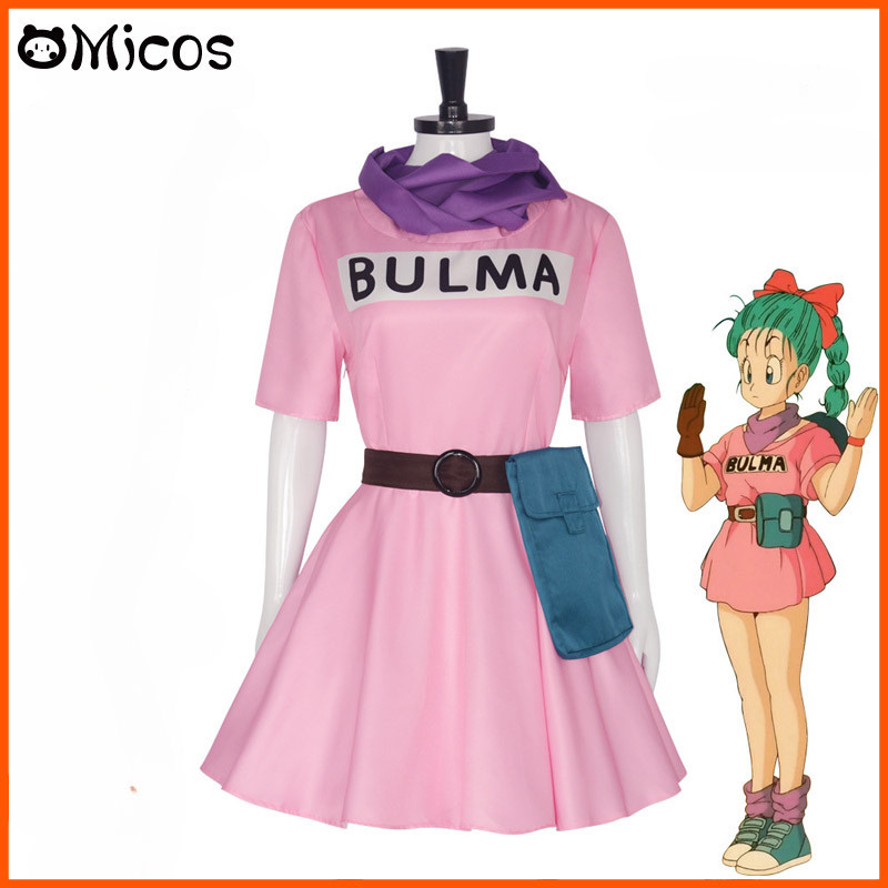 Unisex Anime Cos Bulma Cosplay Dresses Costumes Uniform Suits Sets ...