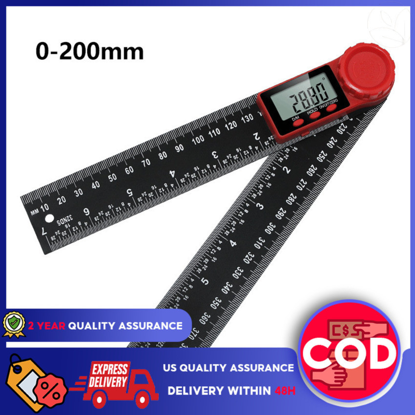 300/200mm Digital Protractor Angle Ruler Spirit Level Universal Level ...