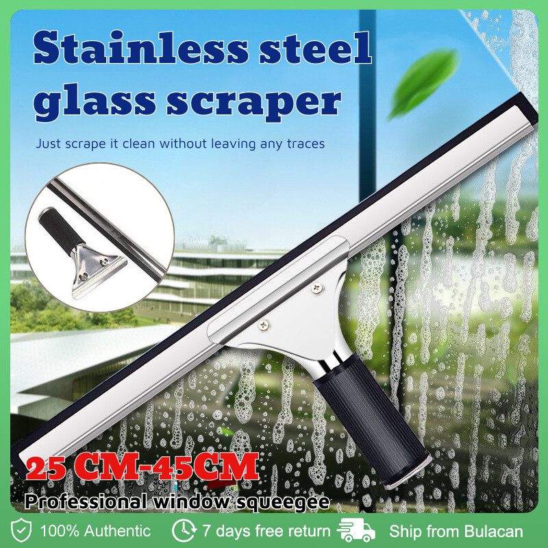 Stainless Steel Window Glass Cleaner Wiper Water Scraper Squeegee for ...