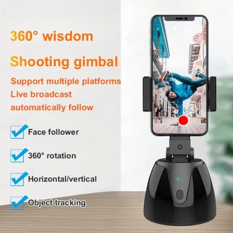 SOUING 360° Smart follow-up shooting live Gimbal Auto Face Tracking Phone selfie stick Smart 360 ...