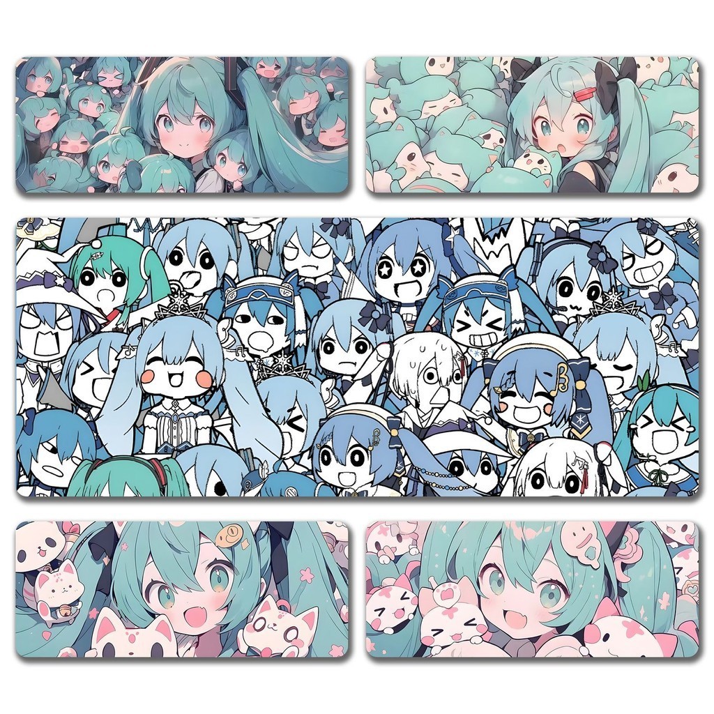Two-dimensional Hatsune Miku Mouse Pad Oversized Computer Keyboard Pad ...