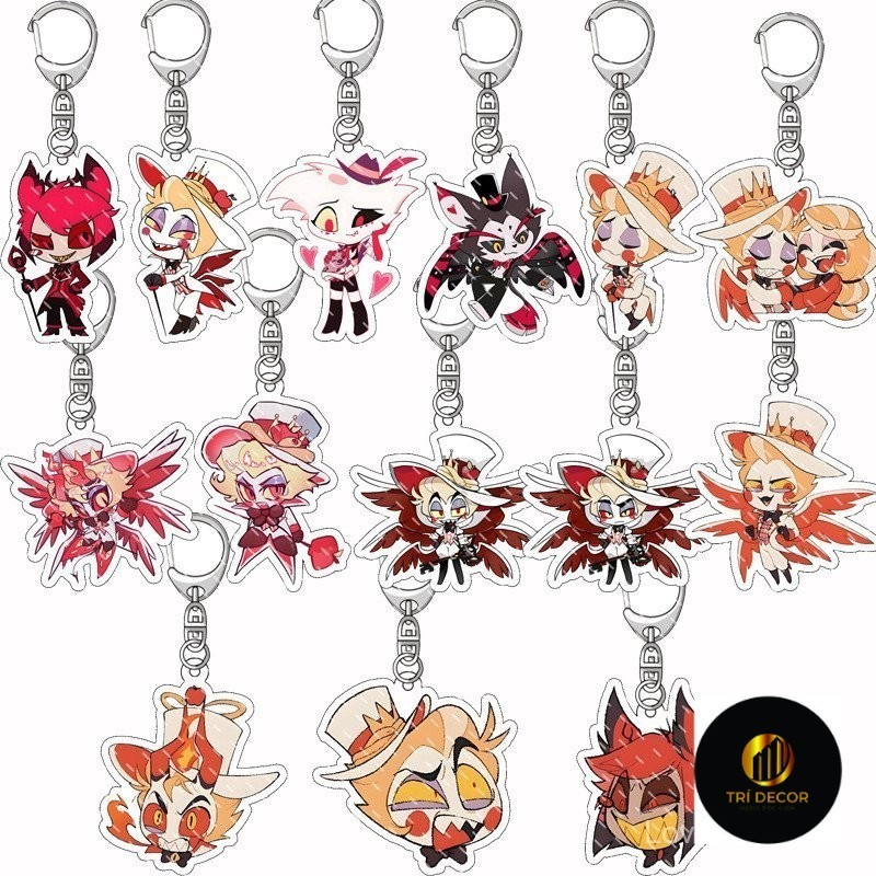 [Custom] Hazbin Hotel Alastor Anime Around Acrylic Keychain Lucifer ...