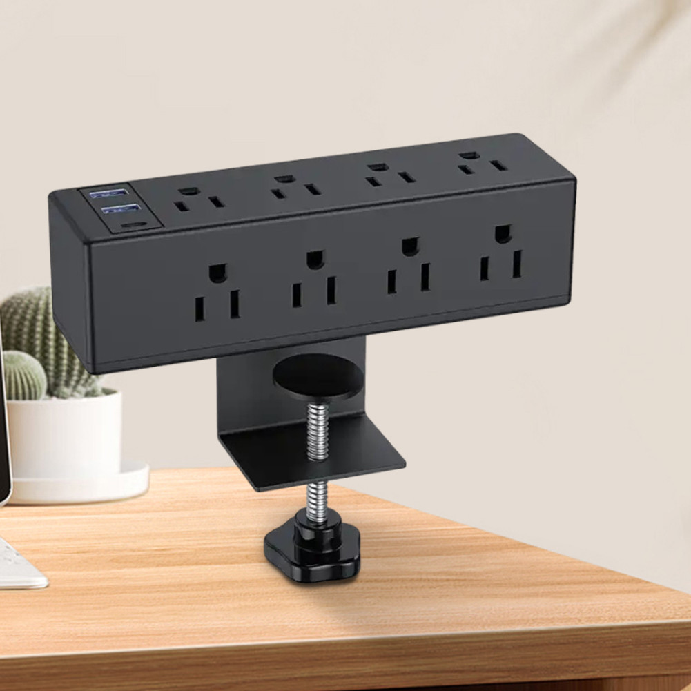 Desk Clamp Power Strip USB C Surge Protector with 8/6 AC Outlet and 6 ...