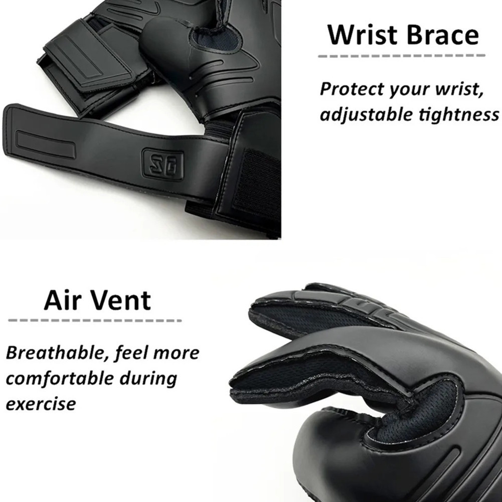 Soccer Goalkeeper Gloves Football Goalie Gloves Anti Slip for Fingers ...