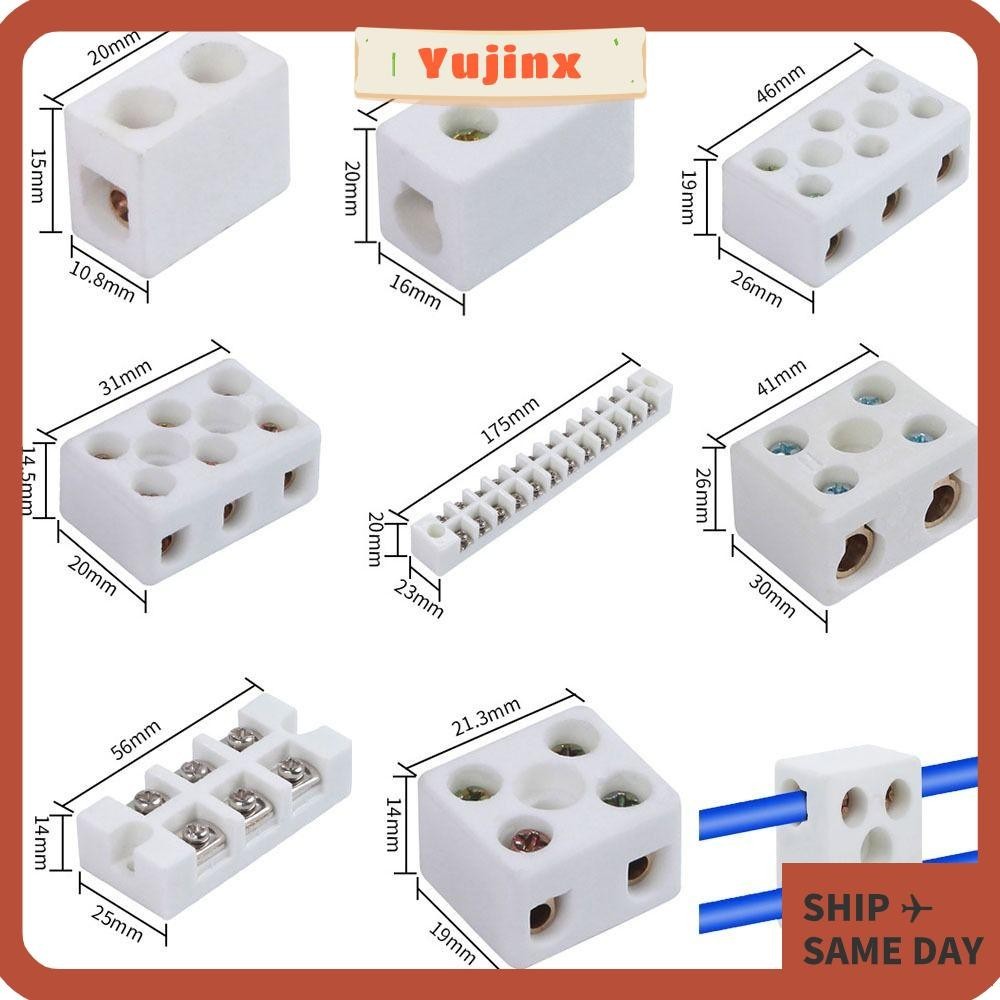 YUJINX Ceramic Wiring Terminal Block, 1 In 1 Out High-temperature ...