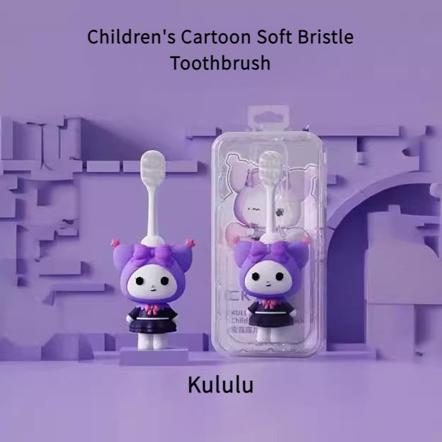 Cartoon cute handle baby toothbrush soft bristles 3-6-9 years old ...