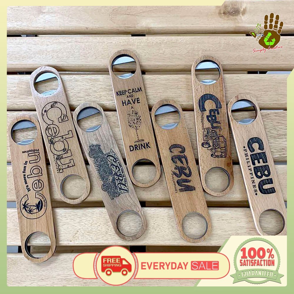 Simply Creative Wooden Bottle Opener - Cebu Designs Engraved | Shopee ...